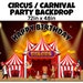 Circus Theme Birthday Party Backdrop Tarp, Carnival Theme Birthday ...
