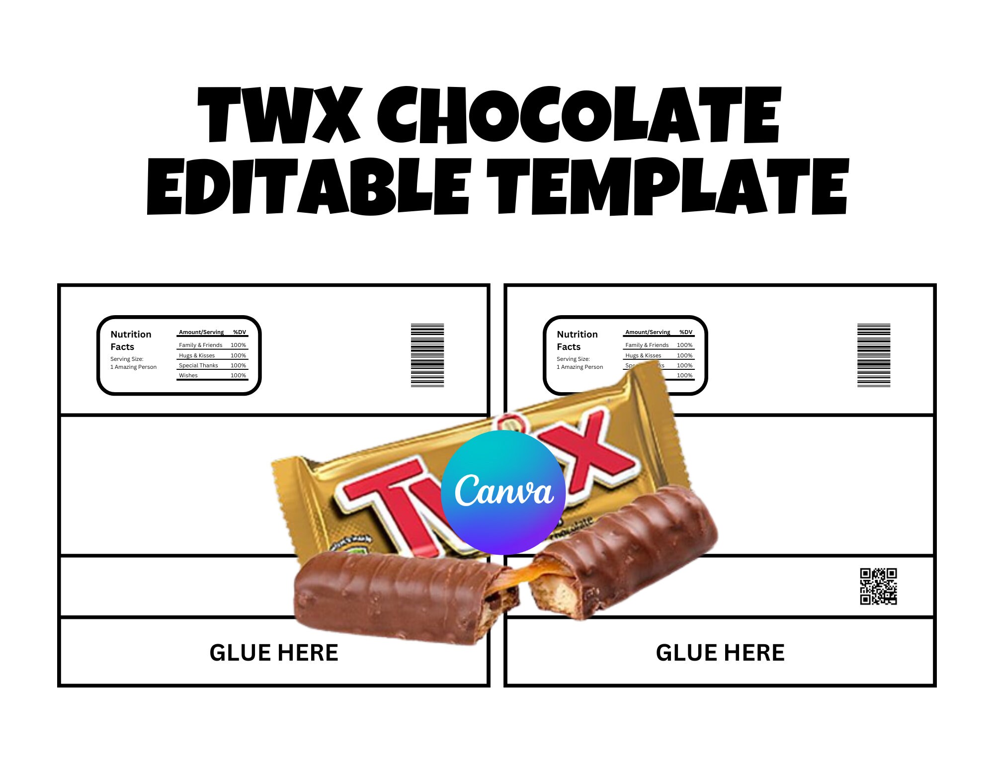 Twx Chocolate Blank Editable Template, Chocolate Wrapper Template ...