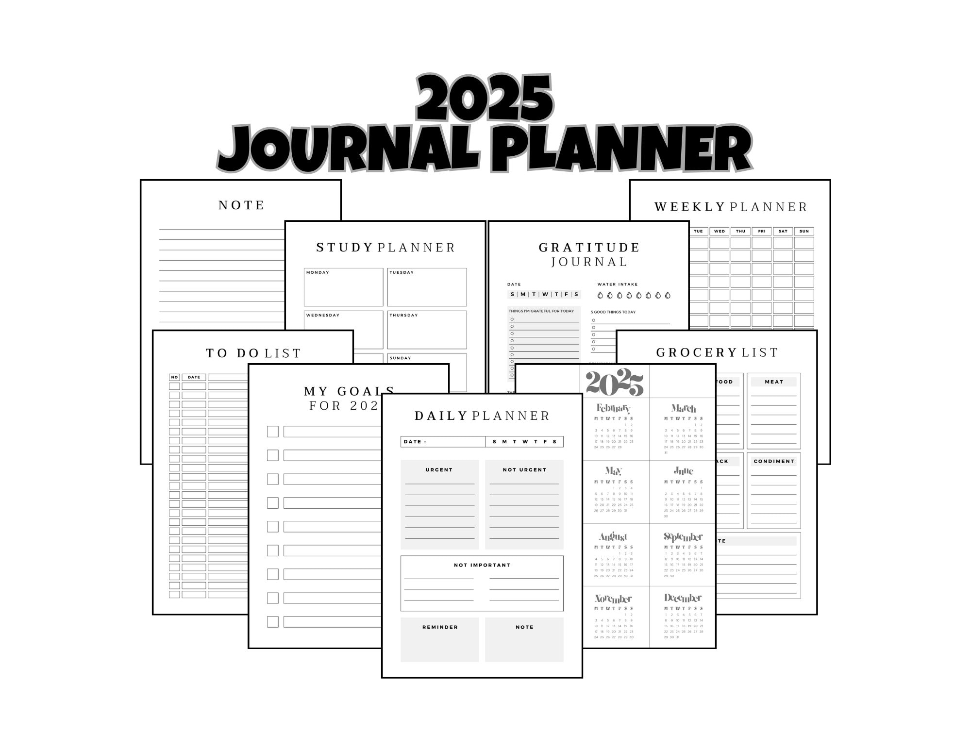 Editable Journal Planner Template, Editable Journal, Journal Planner ...
