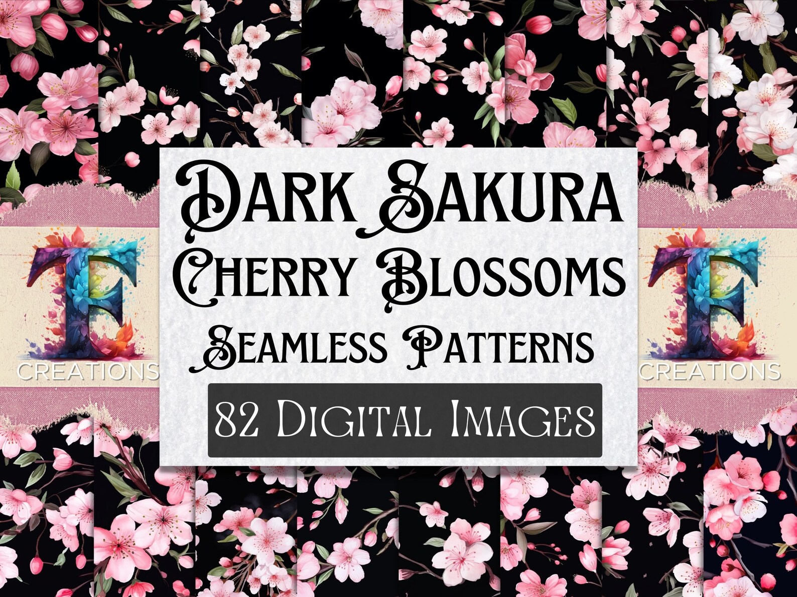 82 Dark Sakura Cherry Blossom Patterns, Cherry Blossom Patterns With ...