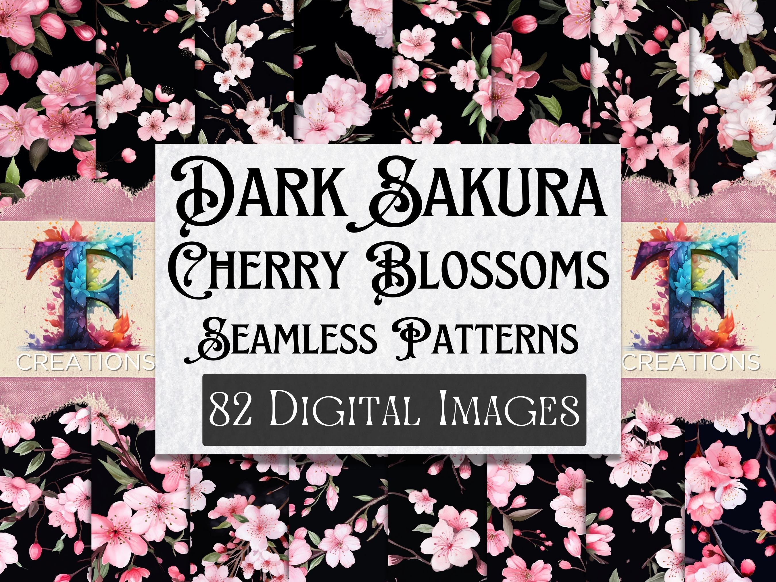 82 Dark Sakura Cherry Blossom Patterns, Cherry Blossom Patterns With ...
