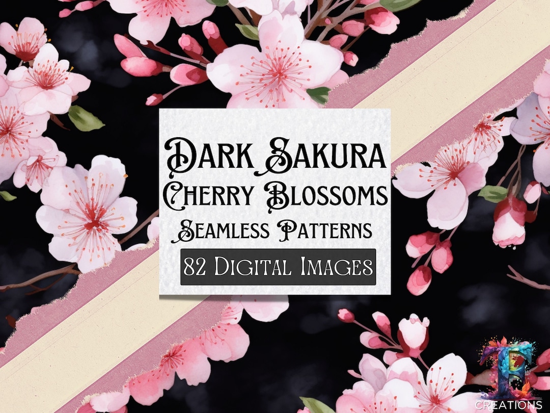 82 Dark Sakura Cherry Blossom Patterns, Cherry Blossom Patterns With ...