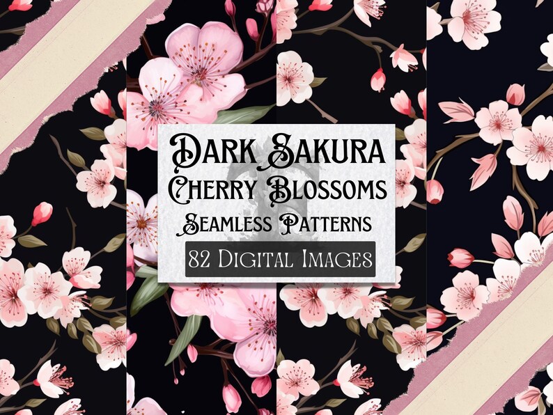 82 Dark Sakura Cherry Blossom Patterns, Cherry Blossom Patterns With ...