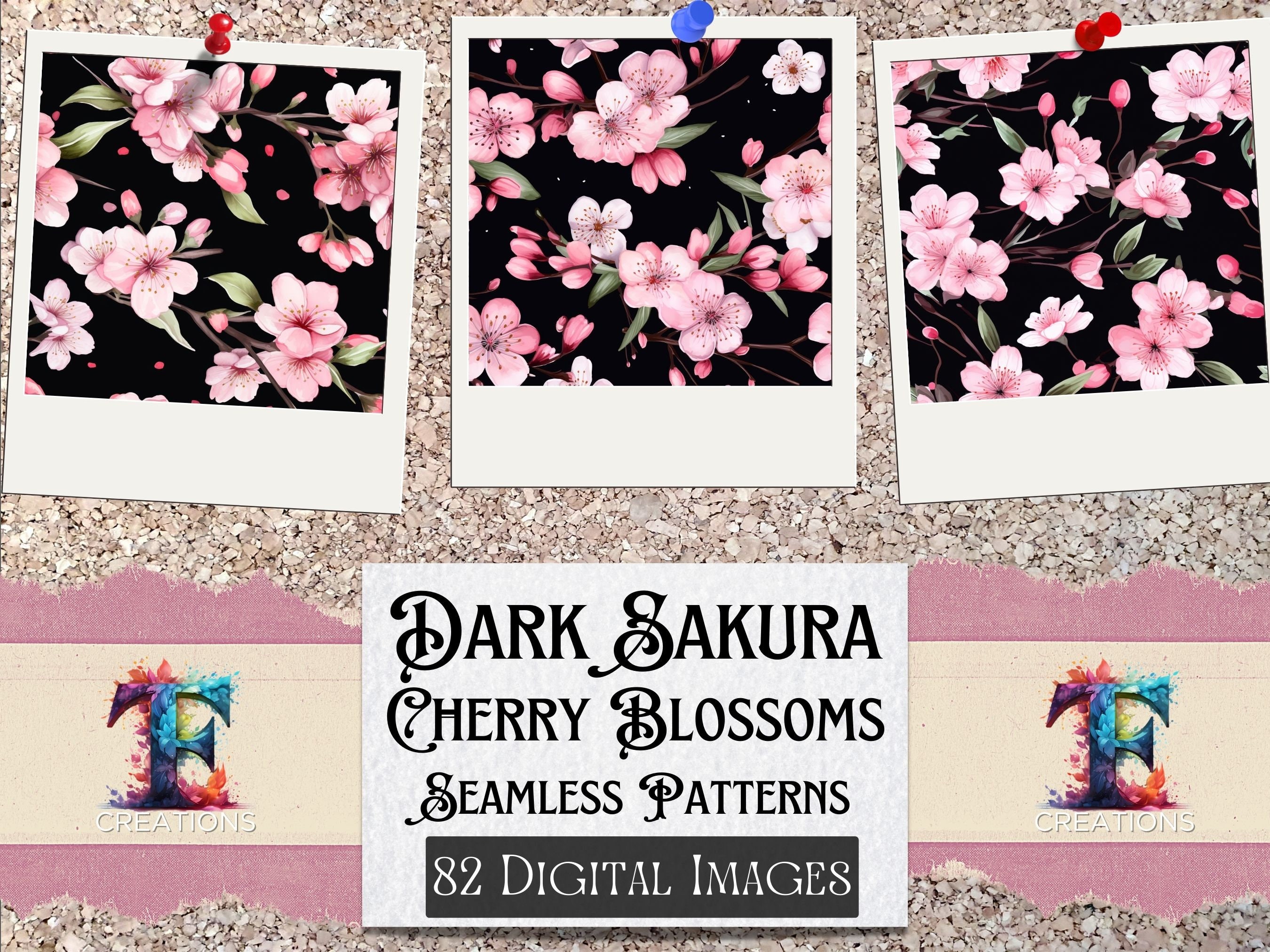 82 Dark Sakura Cherry Blossom Patterns, Cherry Blossom Patterns With ...