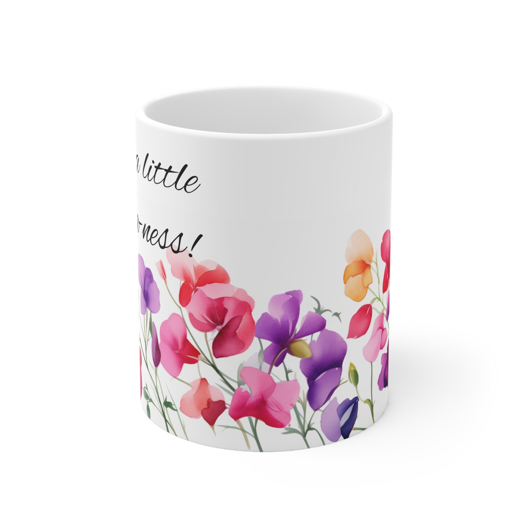 Sweet Pea Mug, Lovely Gift, Colorful Sweet Pea Mug, Watercolor Sweet ...