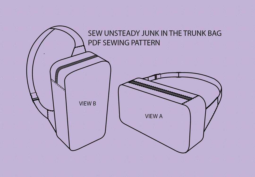 Sew Unsteady Junk in the Trunk Bag Sewing PDF Pattern Print at Home ...