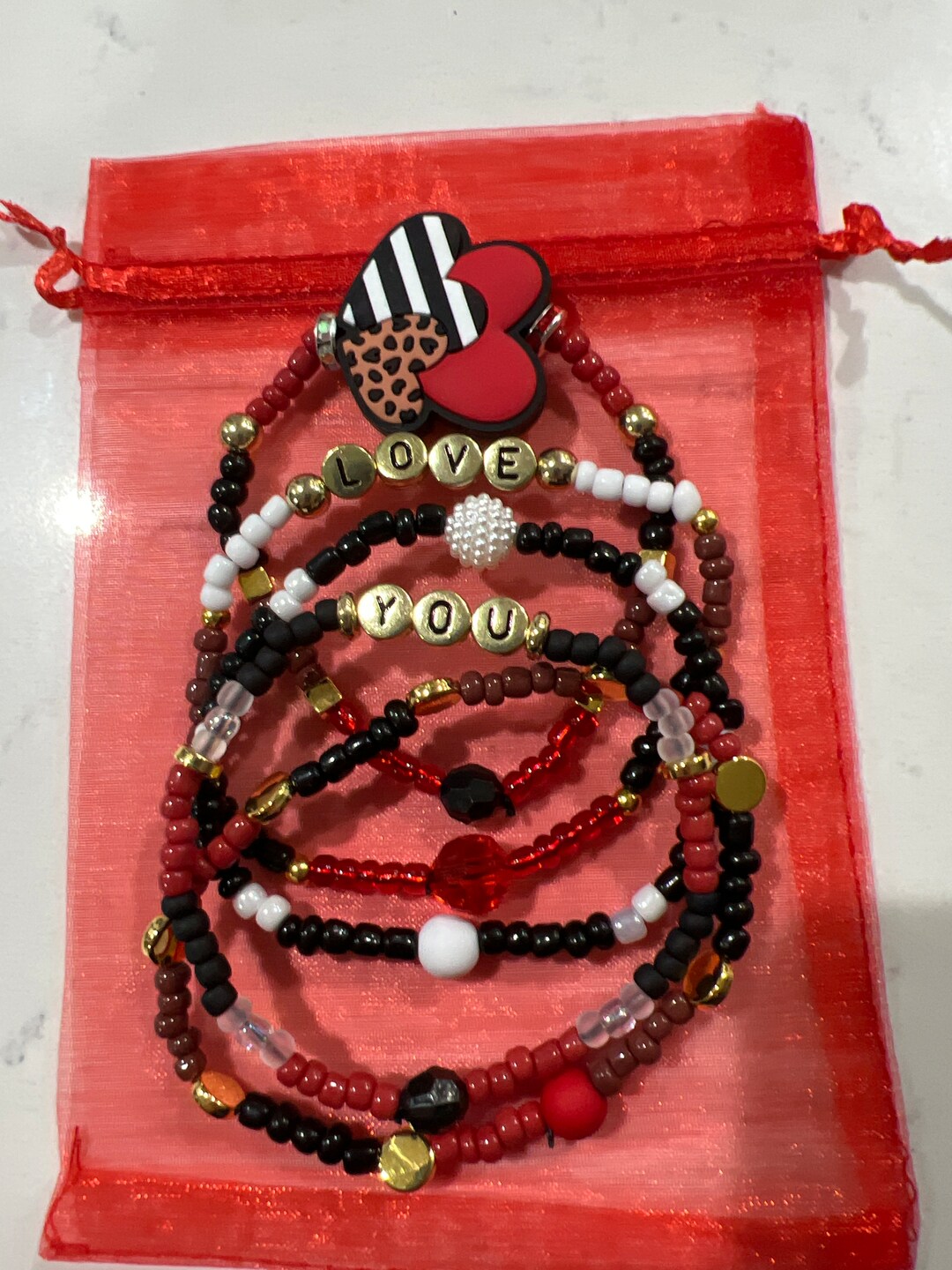 Love You Valentines Day Friendship Bracelets 5 - Etsy