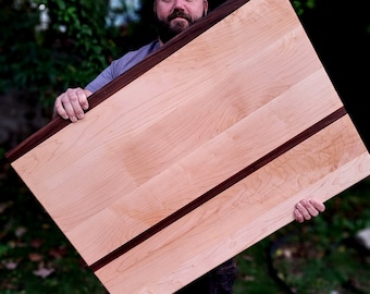 Ambrosia Maple Dough Board/ Hardwood Cutting Board With Lip/kneading ...
