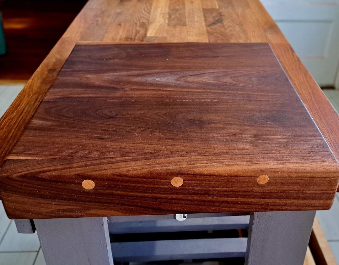 Walnut Dough Board/ Hardwood Cutting Board With Lip/housewarming ...