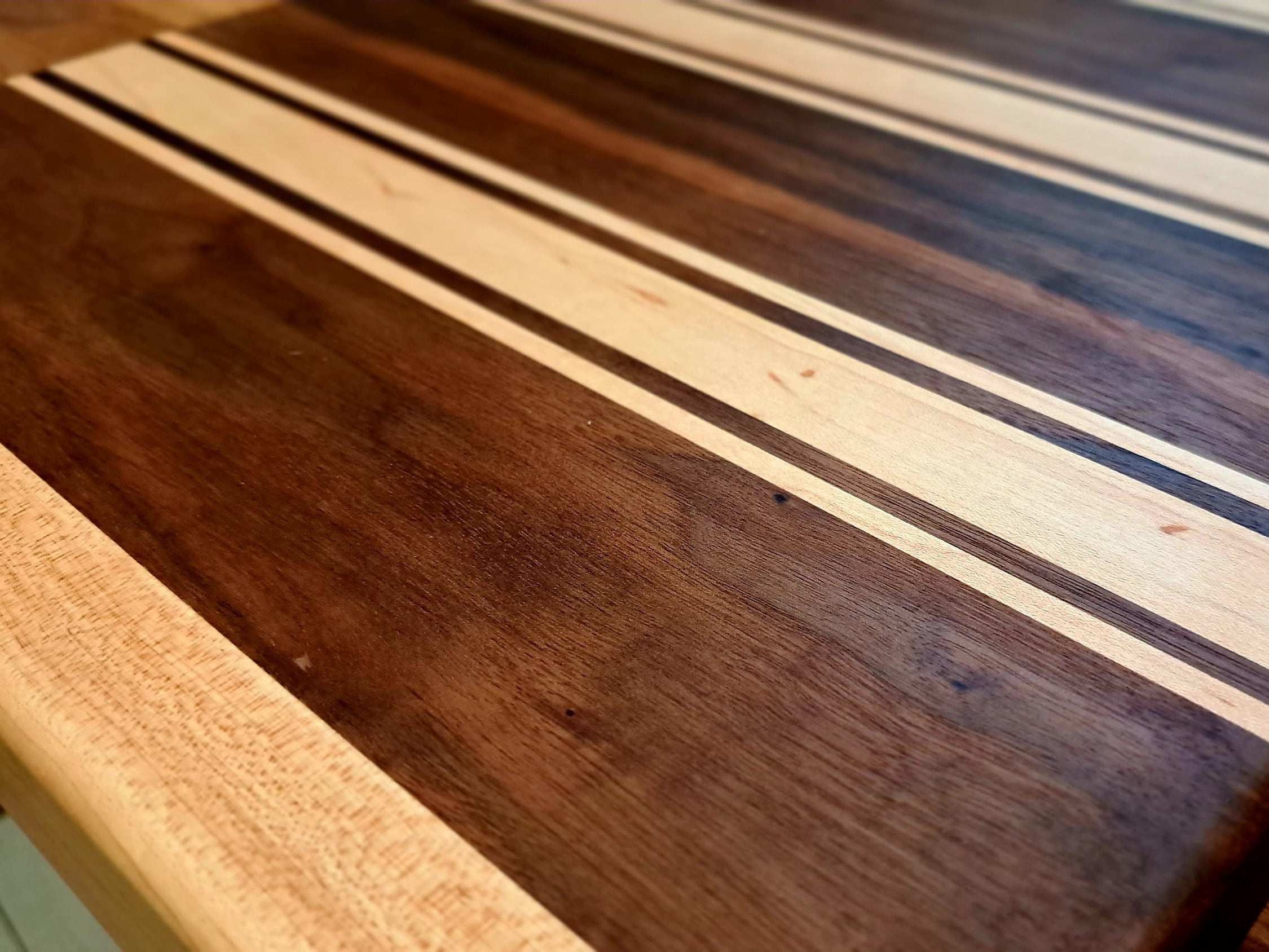 Maple & Walnut Dough Board/ Hardwood Cutting Board With Lip ...