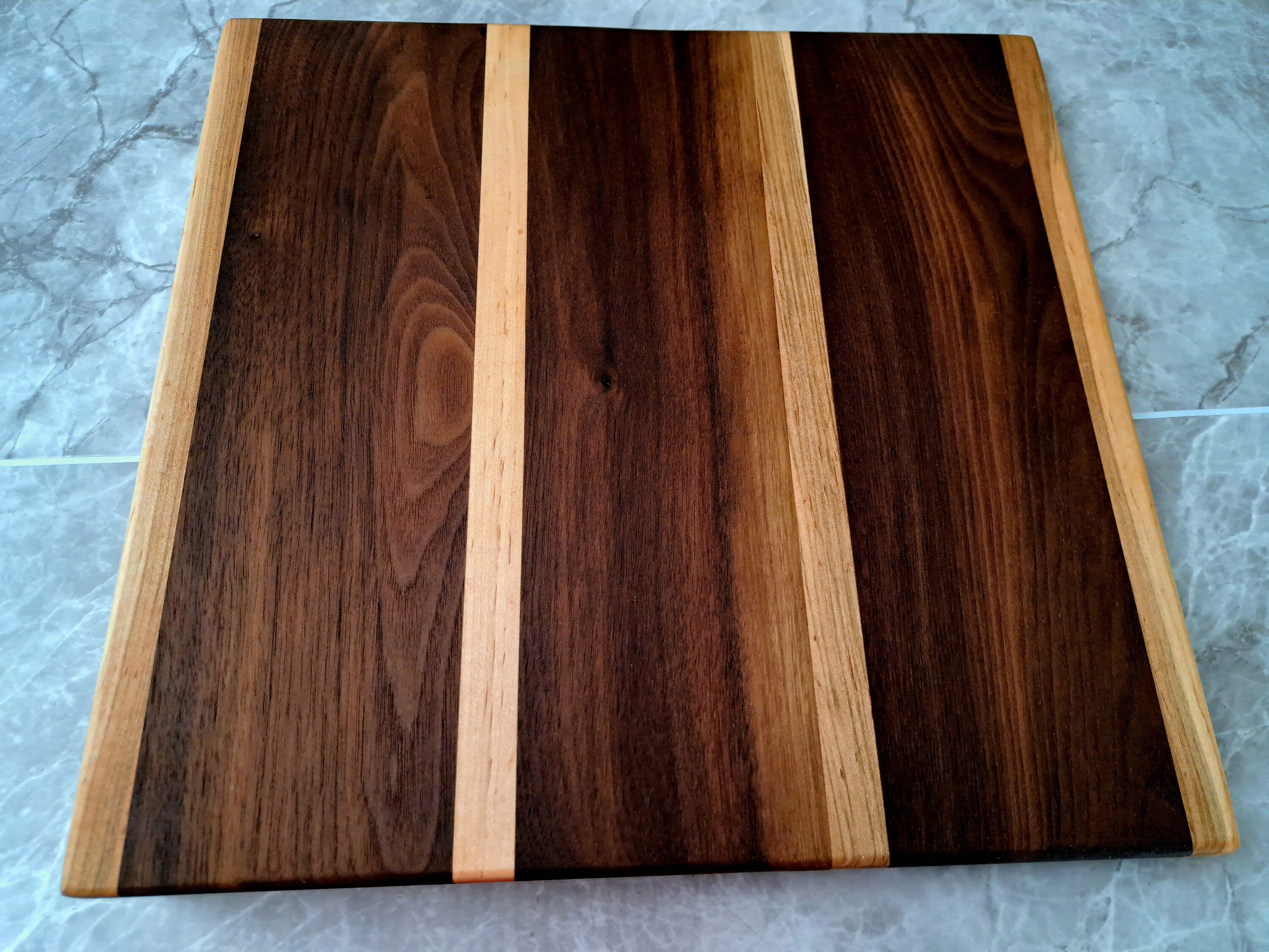 Walnut & Maple Dough Board/ Hardwood Cutting Board With Lip ...