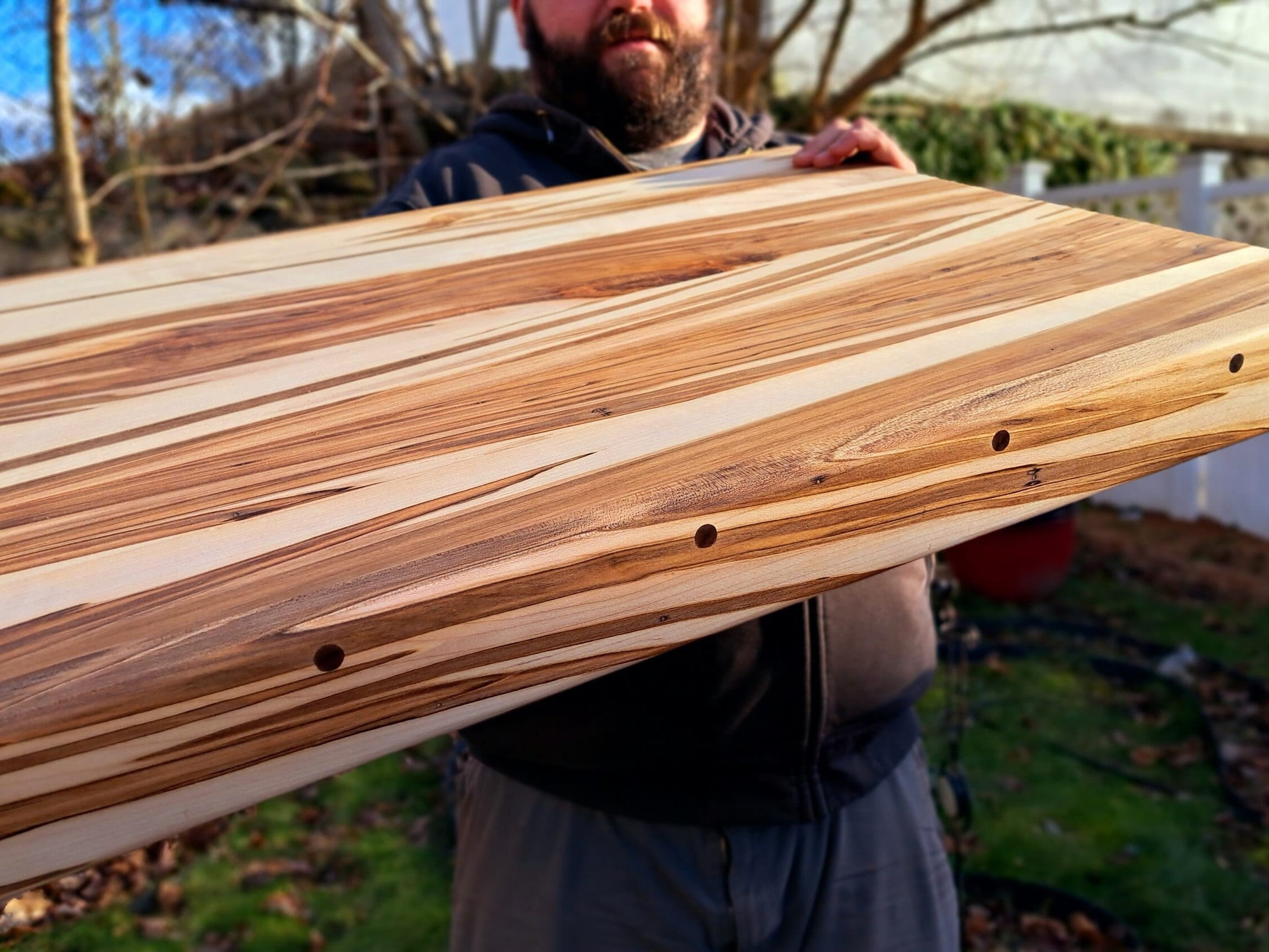 Ambrosia Maple Dough Board/ Hardwood Cutting Board With Lip/kneading ...