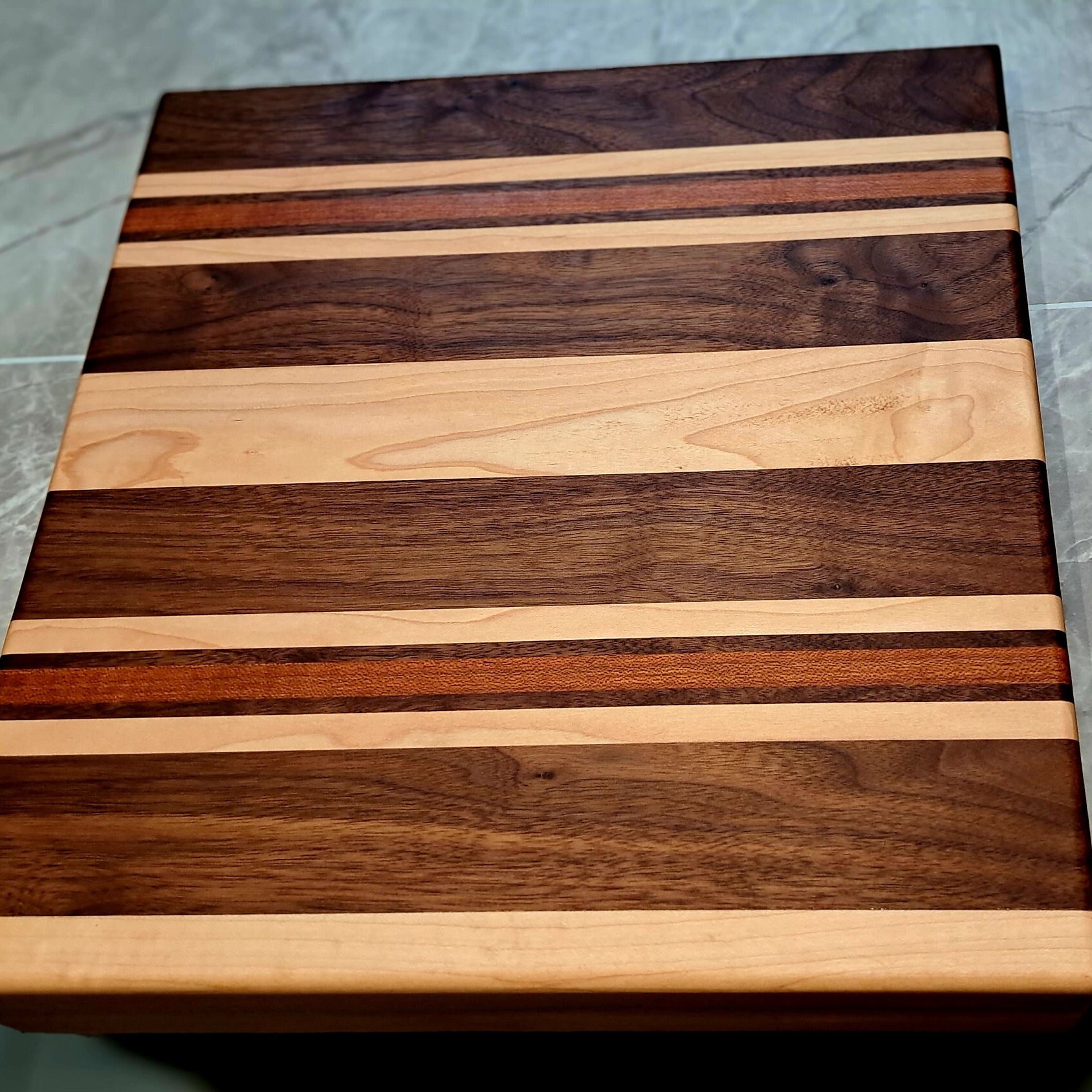 Walnut Maple & Jatoba Dough Board/cutting Board With Lip/housewarming ...