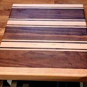 Maple & Walnut Dough Board/ Hardwood Cutting Board With Lip ...