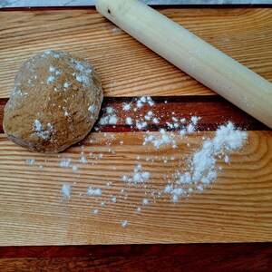 Ash Padauk & Sapele Ribbon Wood Dough Board/ Hardwood Cutting Board ...