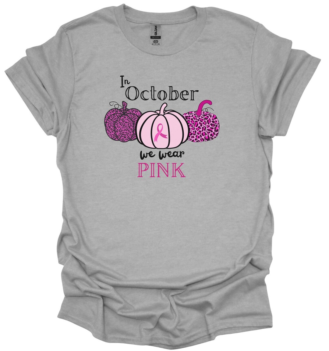 In October We Wear Pink Breast Cancer Shirt - Etsy