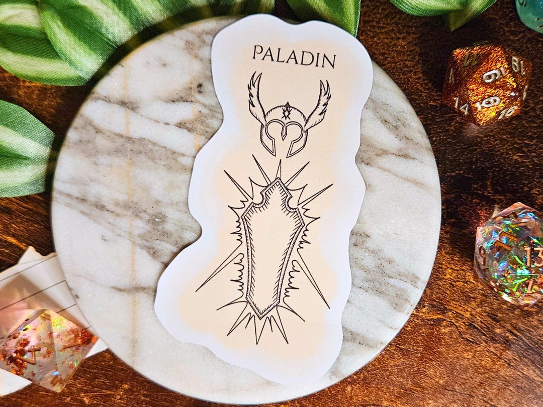 Paladin RPG Class Sticker for Tabletop and Roleplaying Games Like D&D ...