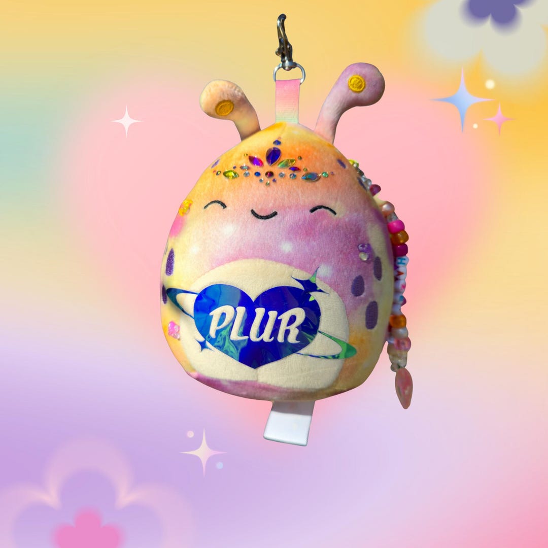Hazel the Alien Wub Buddy ~ Squishmallow Keychain Pouch | Rave Bag ...
