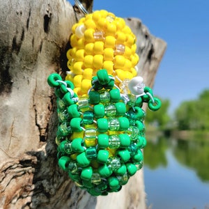 Kandi Corn Stash Keychain {handmade Rave, Festival Accessory} - Etsy