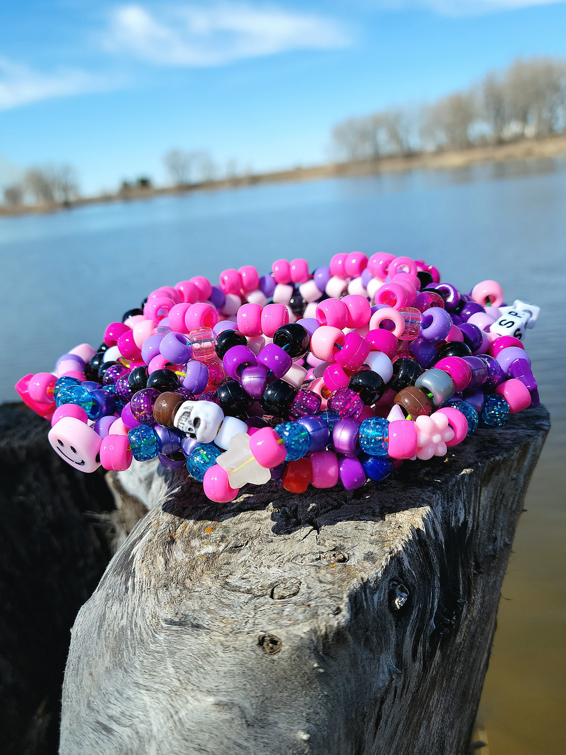 Unique Space Girl Pink Mash up Kandi Cuff - Etsy