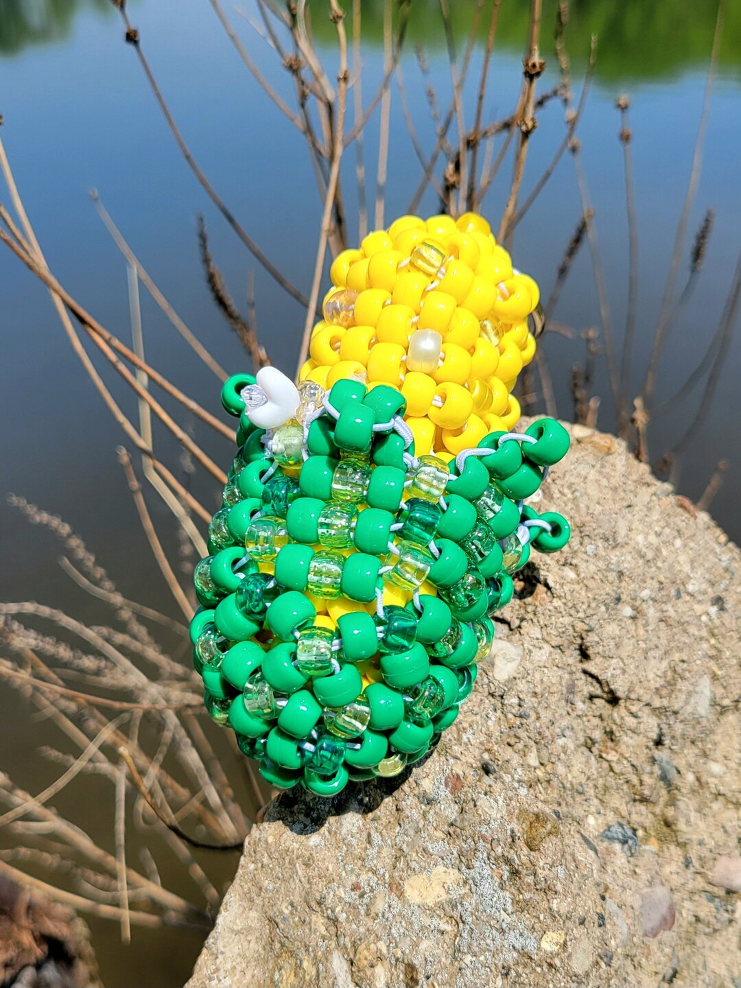 Kandi Corn Stash Keychain {handmade Rave, Festival Accessory} - Etsy