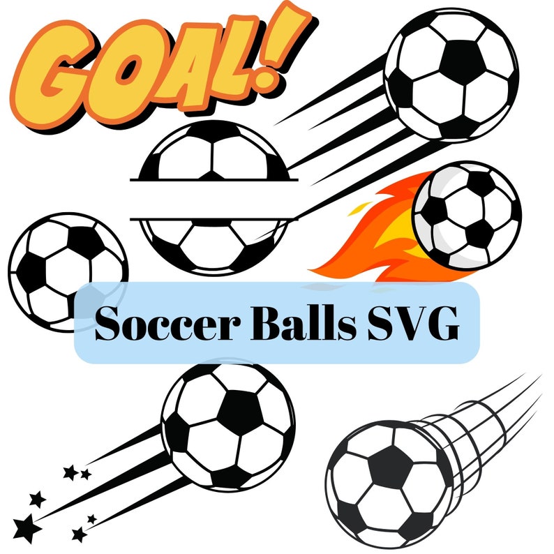 Soccer Ball SVG Soccer Cake Topper Pieces Party Decorations Kids Sports ...