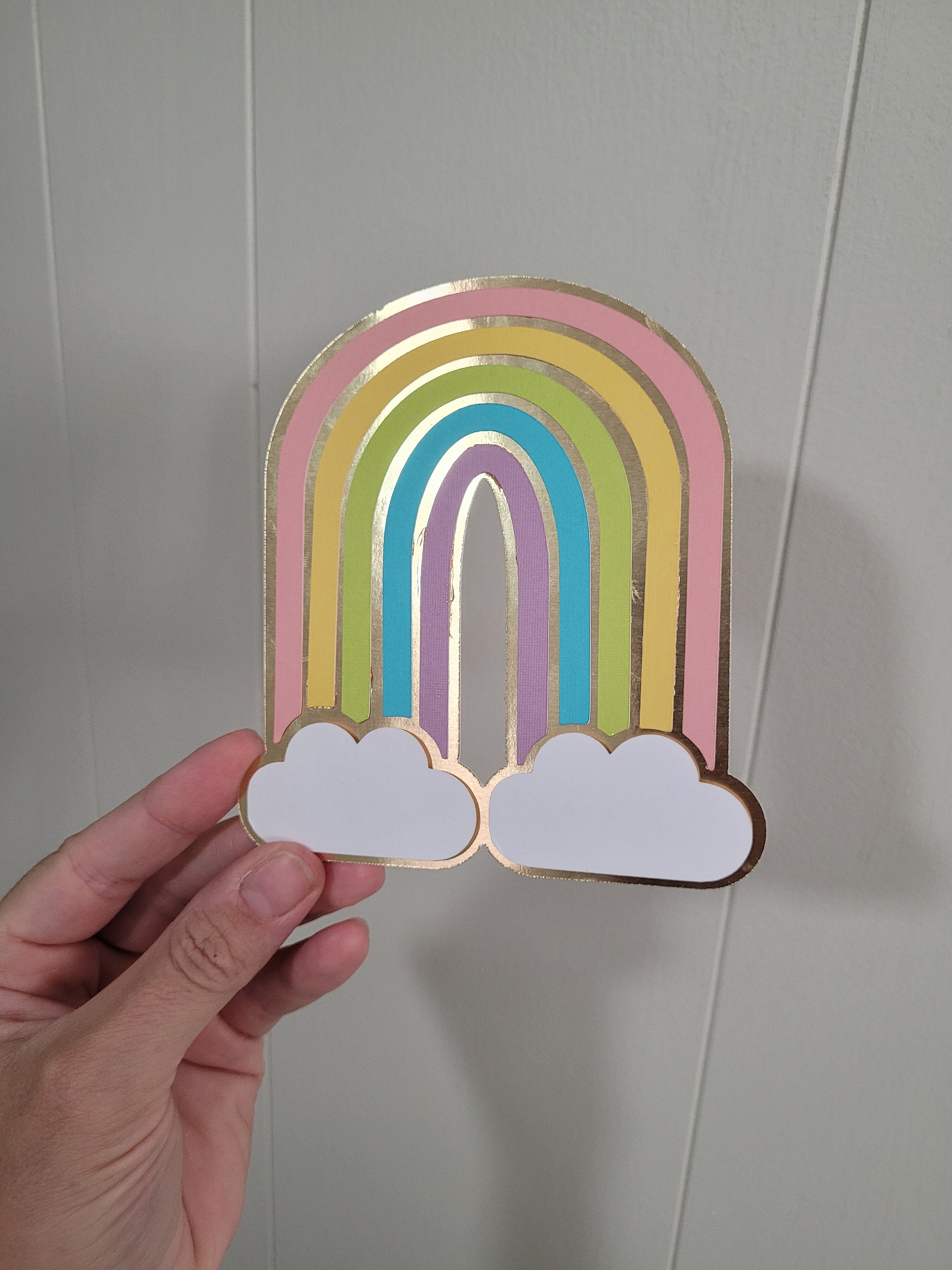 Rainbow Cake Topper SVG | Digital Download | Cricut Design Space Cut ...