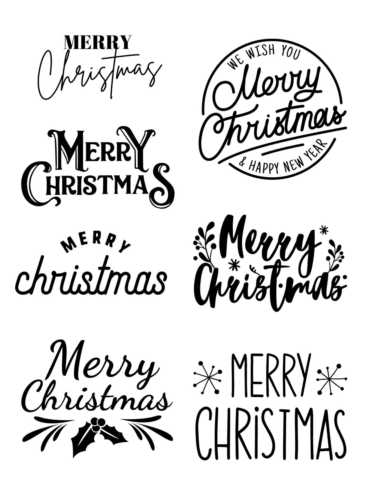 Merry Christmas SVG | Holiday Cutting File for Cricut Design Space - Etsy