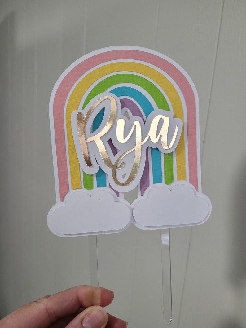 Rainbow Cake Topper SVG | Digital Download | Cricut Design Space Cut ...