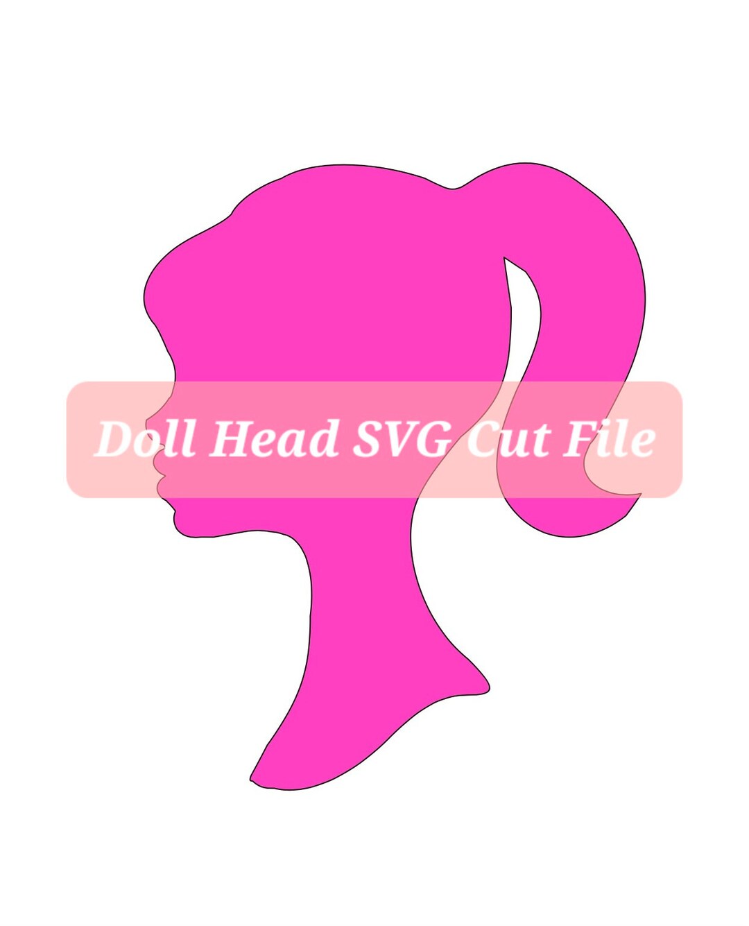 Girl Doll Head Silhouette SVG | Digital Download | Cricut Design Space ...