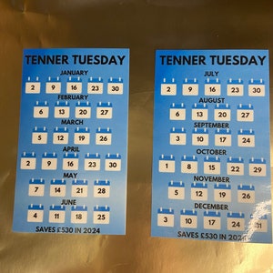 Tenner Tuesday Savings Challenge , 2024 Savings Tracker - Etsy