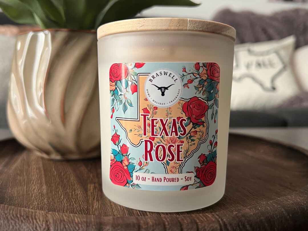 Texas Rose Candle (10oz) - Etsy