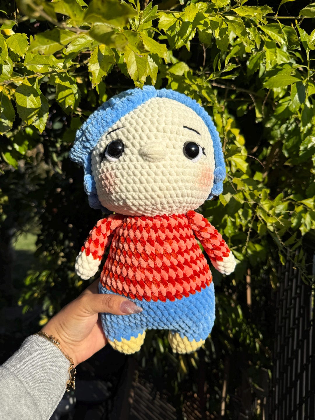 Button Girl Plushie - Etsy