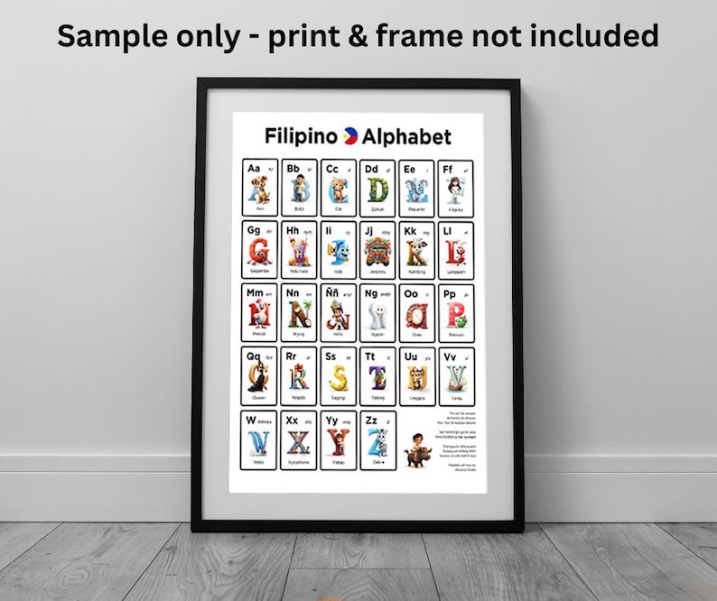 FILIPINO ALPHABET Wall Poster • Montessori Wall Poster • Pre-school ...