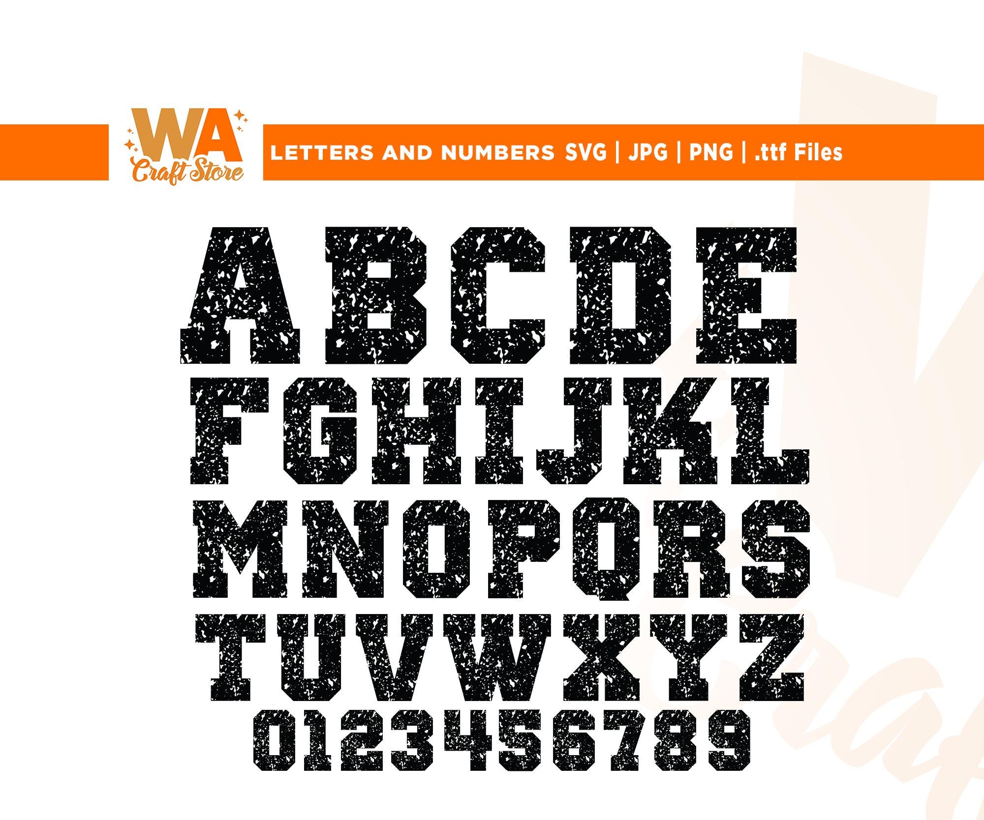 Distressed Font Svg, Distressed Alphabet Svg, Distressed Number ...