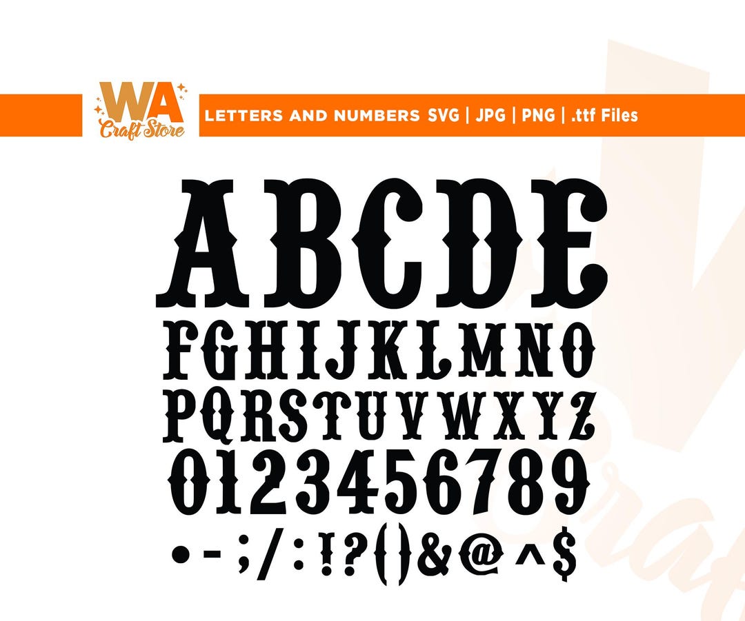 Western Font Svg, Old West Font, Wild West Font, Monogram, Western Font ...