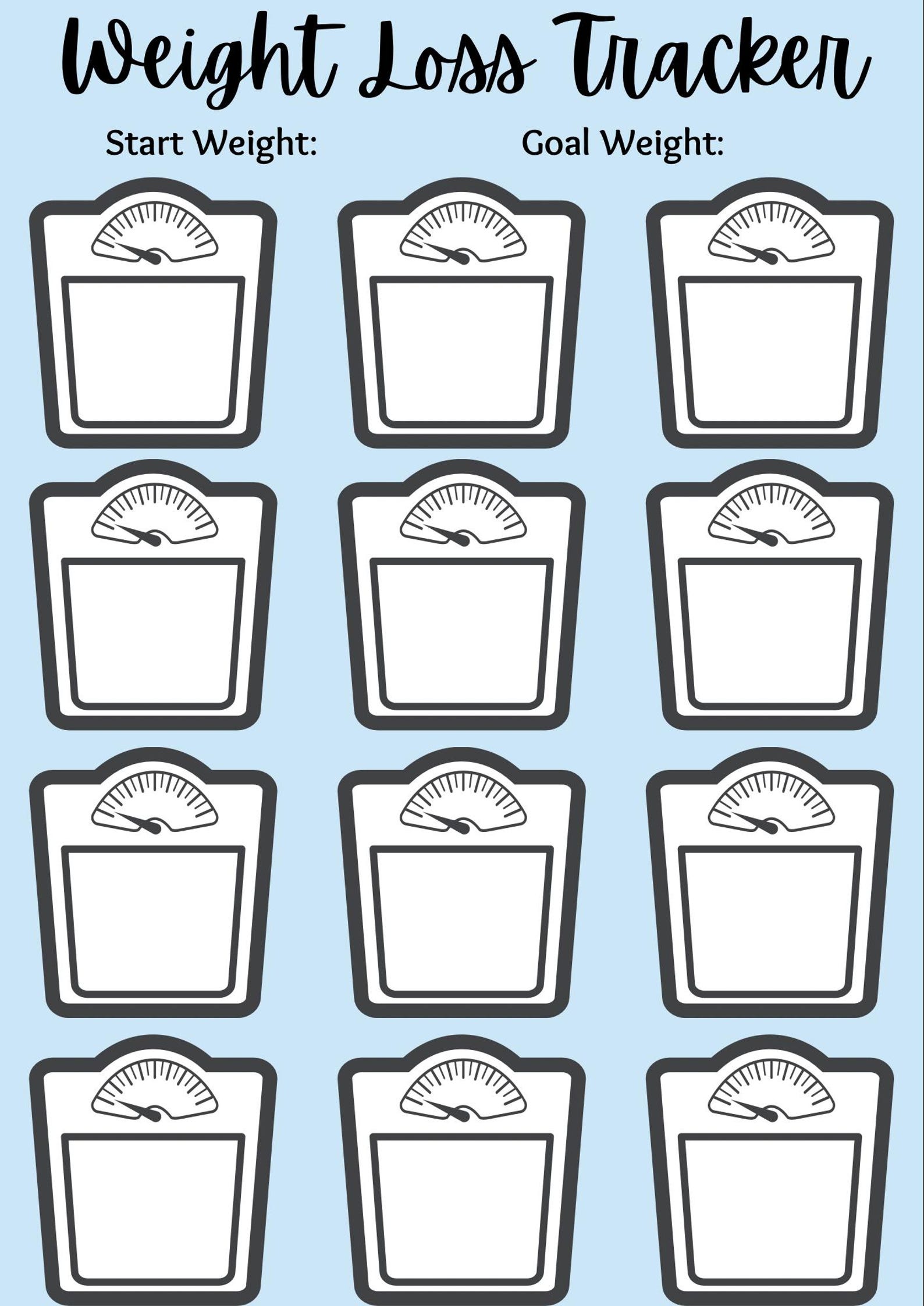 Weight Loss Tracker - Scales - Etsy