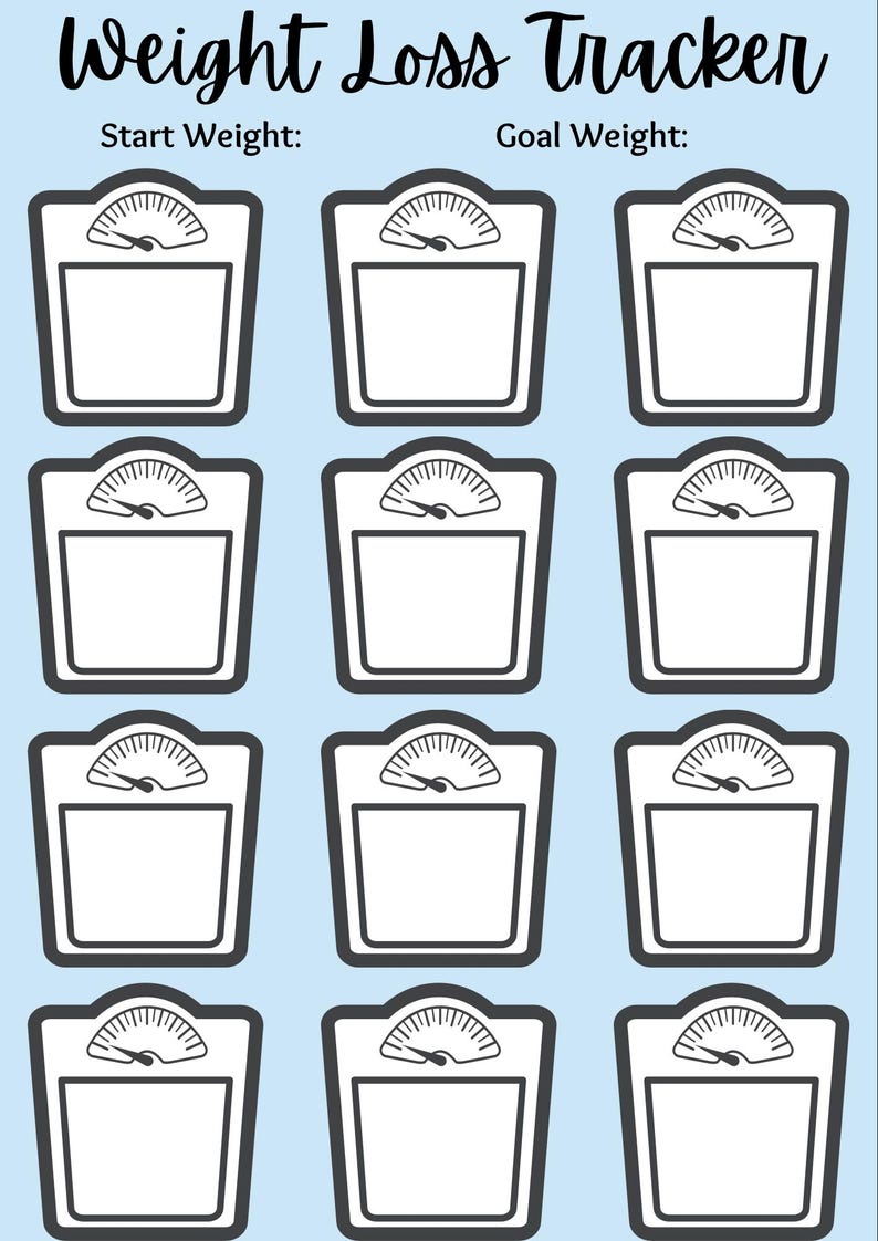Weight Loss Tracker - Scales - Etsy