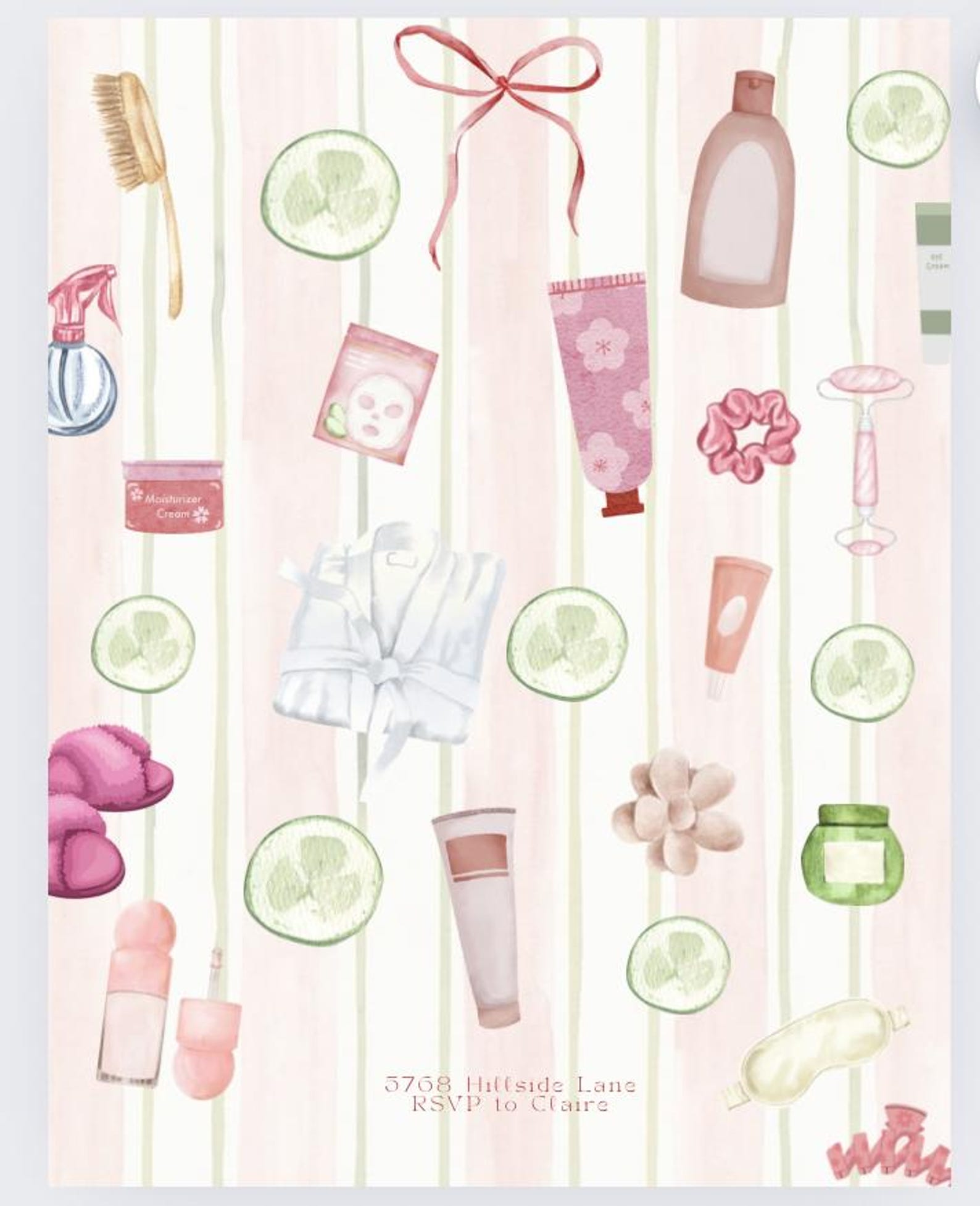 Spa Birthday Digital Invitation, Instant Download, Canva, Personalized ...