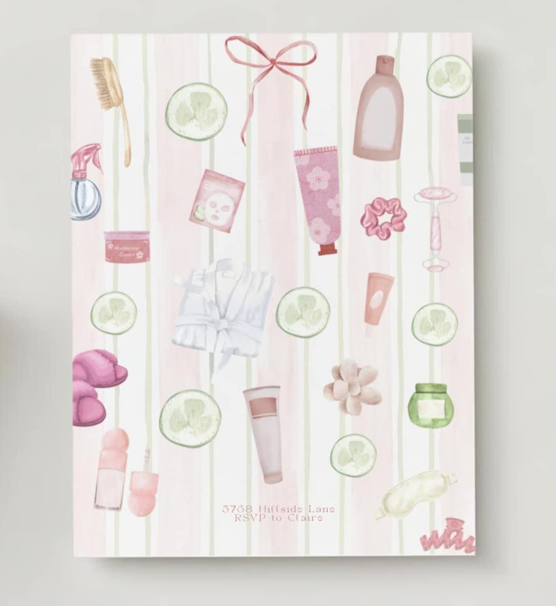 Spa Birthday Digital Invitation, Instant Download, Canva, Personalized ...