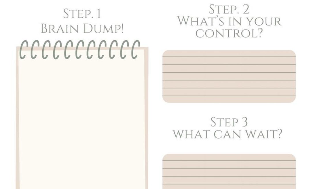 ADHD Compartmentalization Worksheet, Therapy Tool, Brain Dump, Anxiety ...