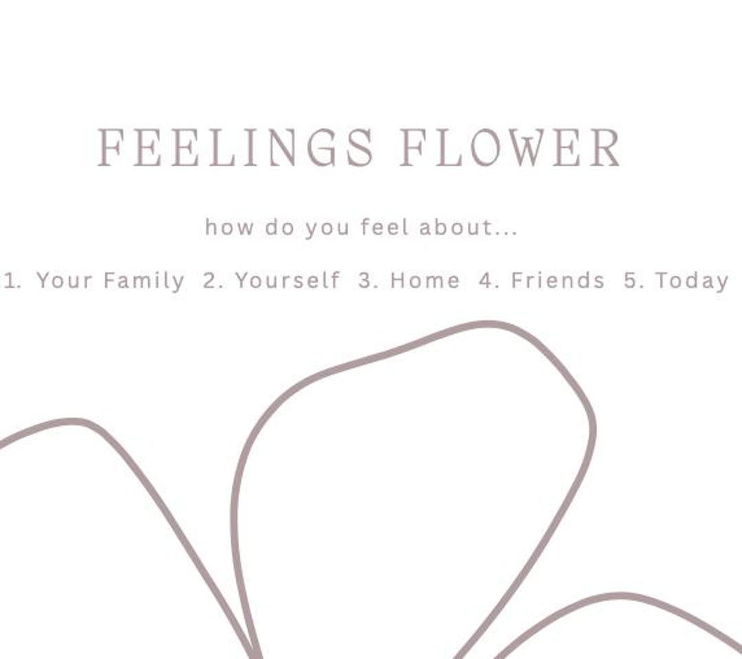 Feelings Flower Worksheet - Etsy
