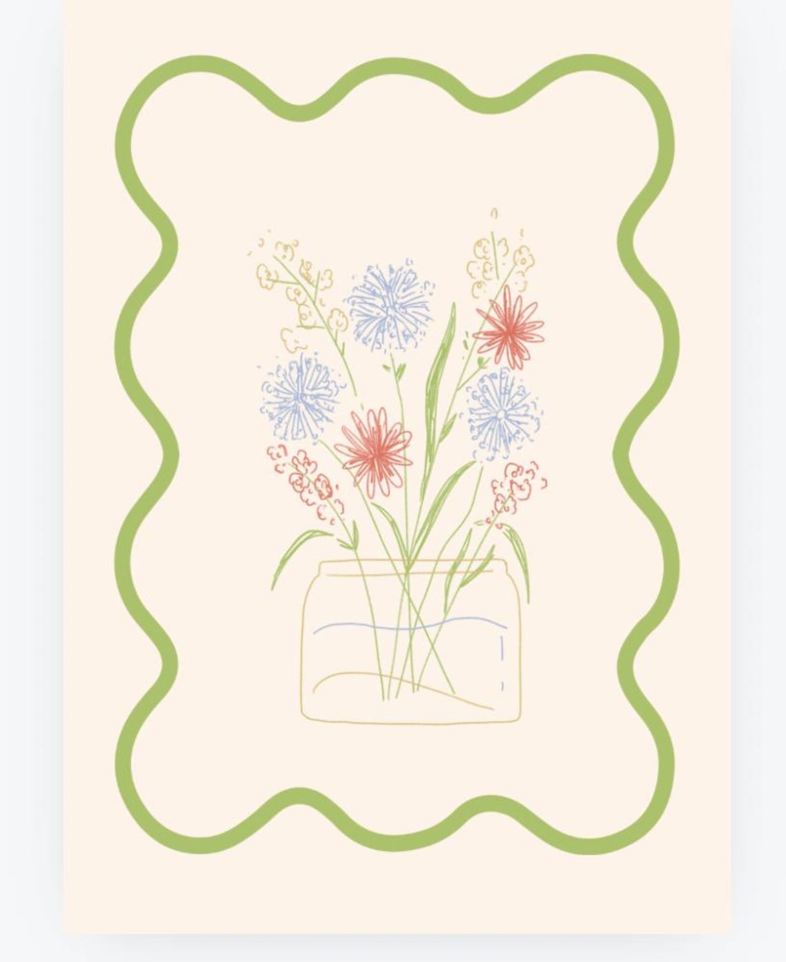 Flower Themed Modern Party Invitation, Flower Themed Birthday, Floral ...