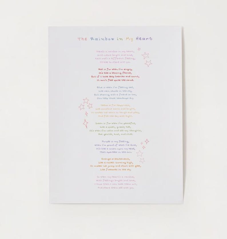 Rainbow Poem Print, Wall Art, Therapy Art, Therapy Office Decor, Kids ...