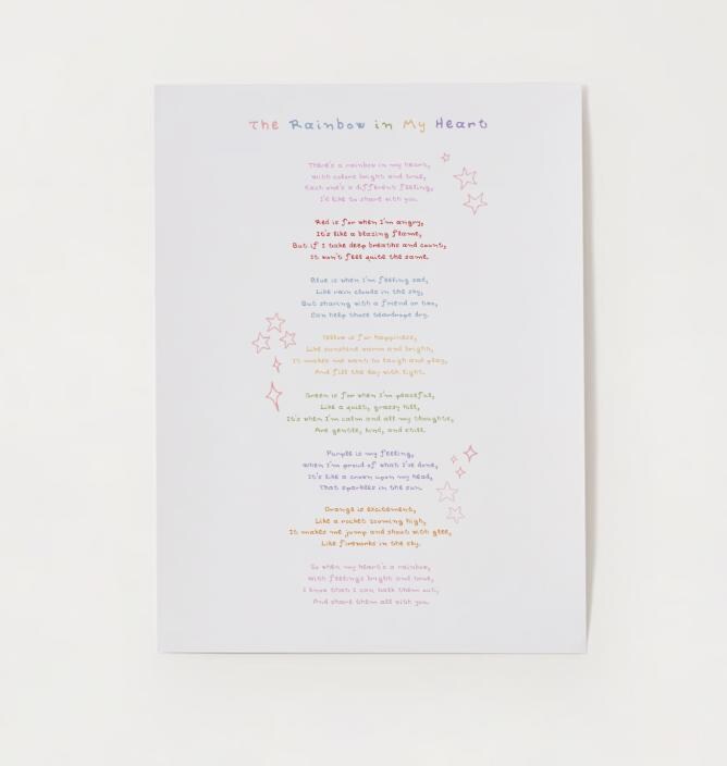 Rainbow Poem Print, Wall Art, Therapy Art, Therapy Office Decor, Kids ...