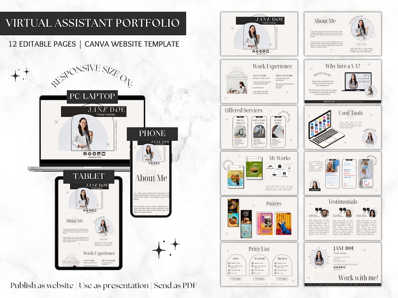 Virtual Assistant Portfolio Template, Virtual Assistant Portfolio ...