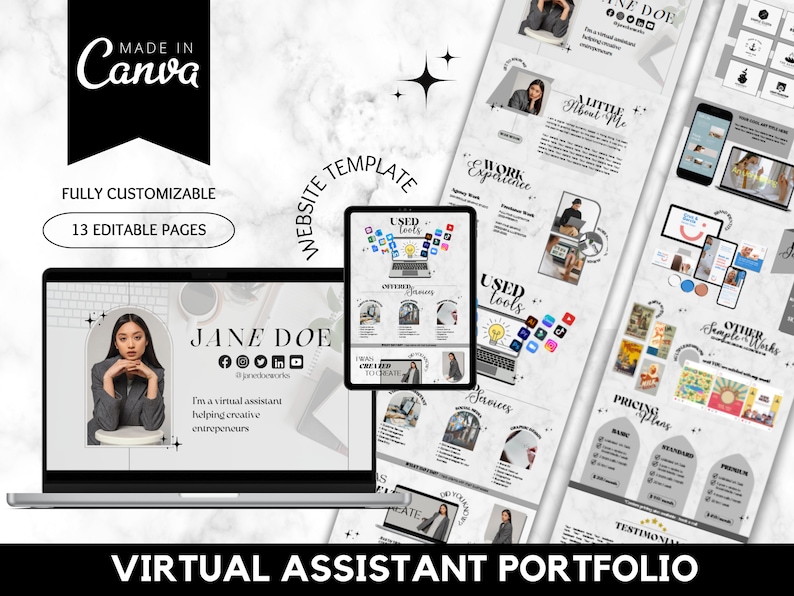 Virtual Assistant Portfolio, Virtual Assistant Portfolio Template ...
