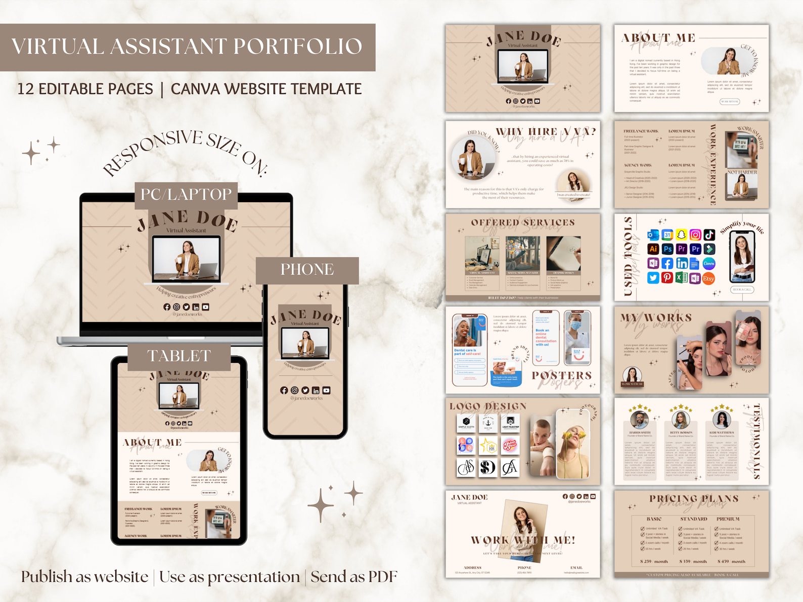 Virtual Assistant Portfolio Template, Virtual Assistant Portfolio ...