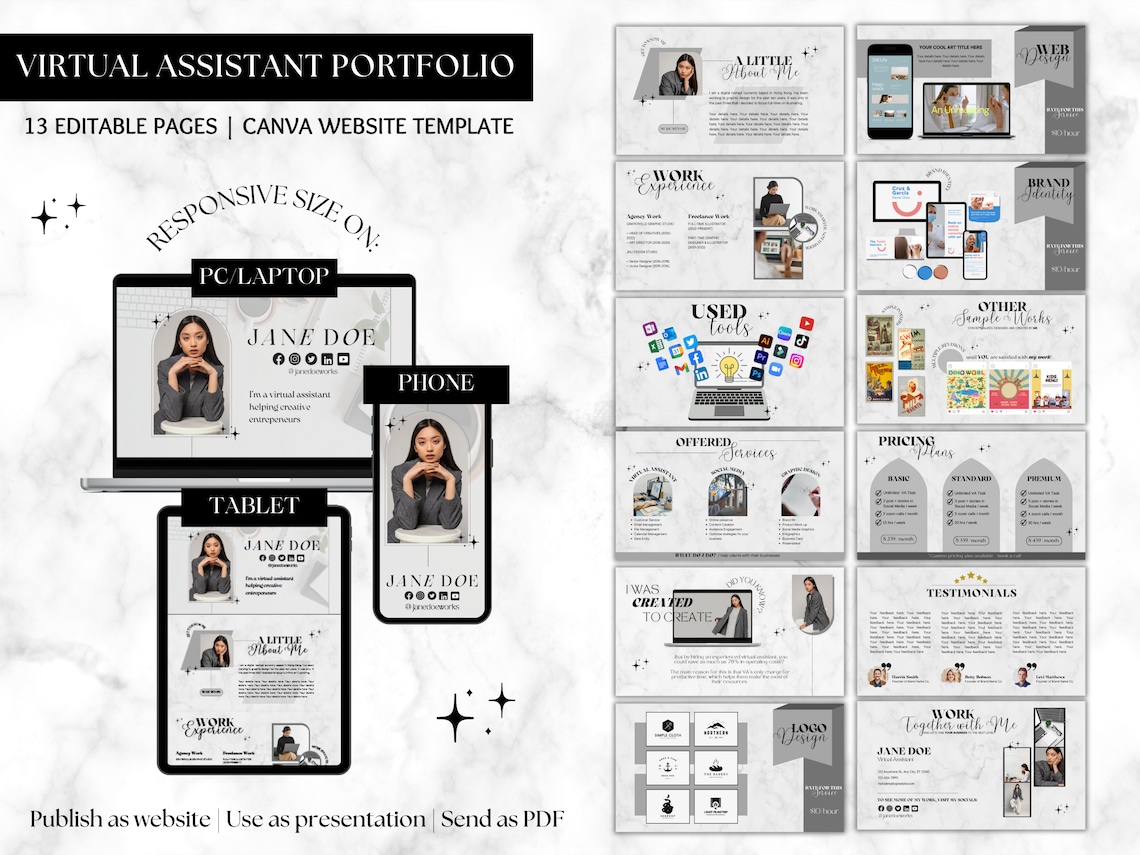 Virtual Assistant Portfolio, Virtual Assistant Portfolio Template ...