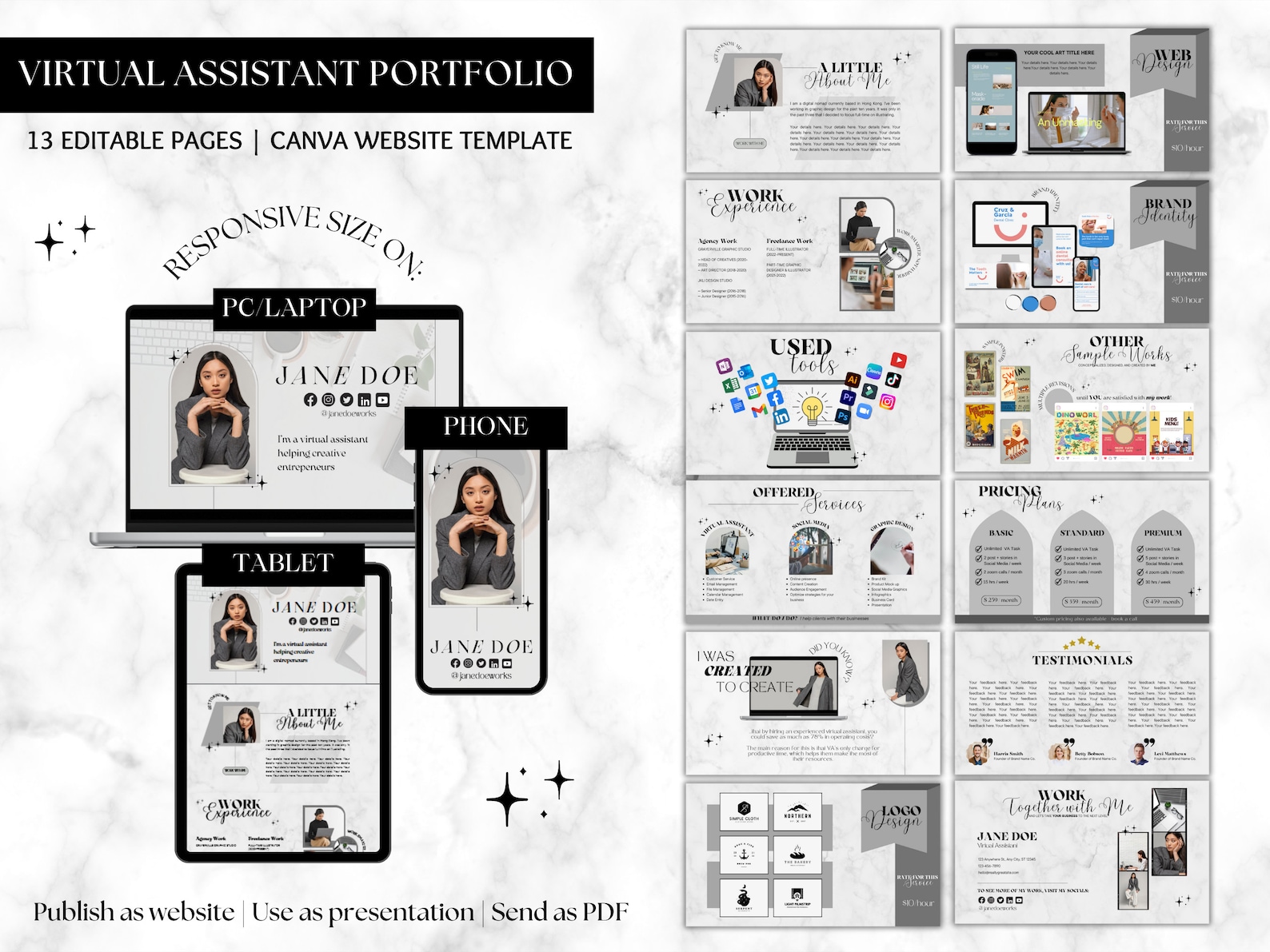 Virtual Assistant Portfolio, Virtual Assistant Portfolio Template ...